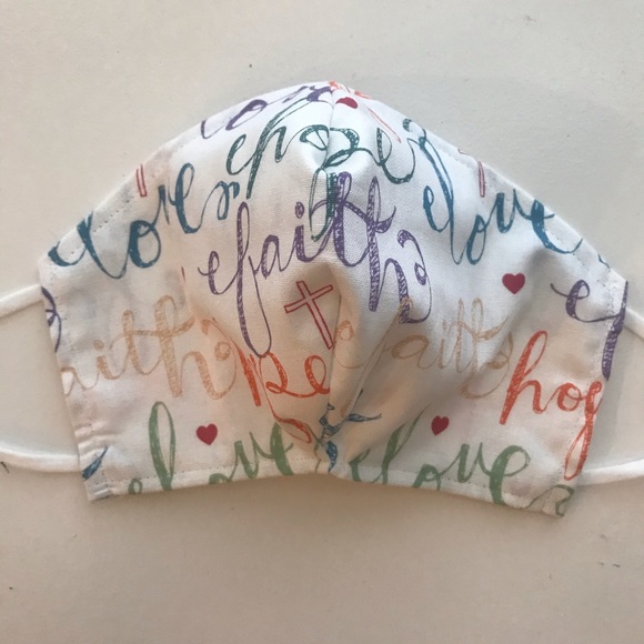AtticFabricsCo | Accessories | Adjustable Faith Hope Love Face Mask ...